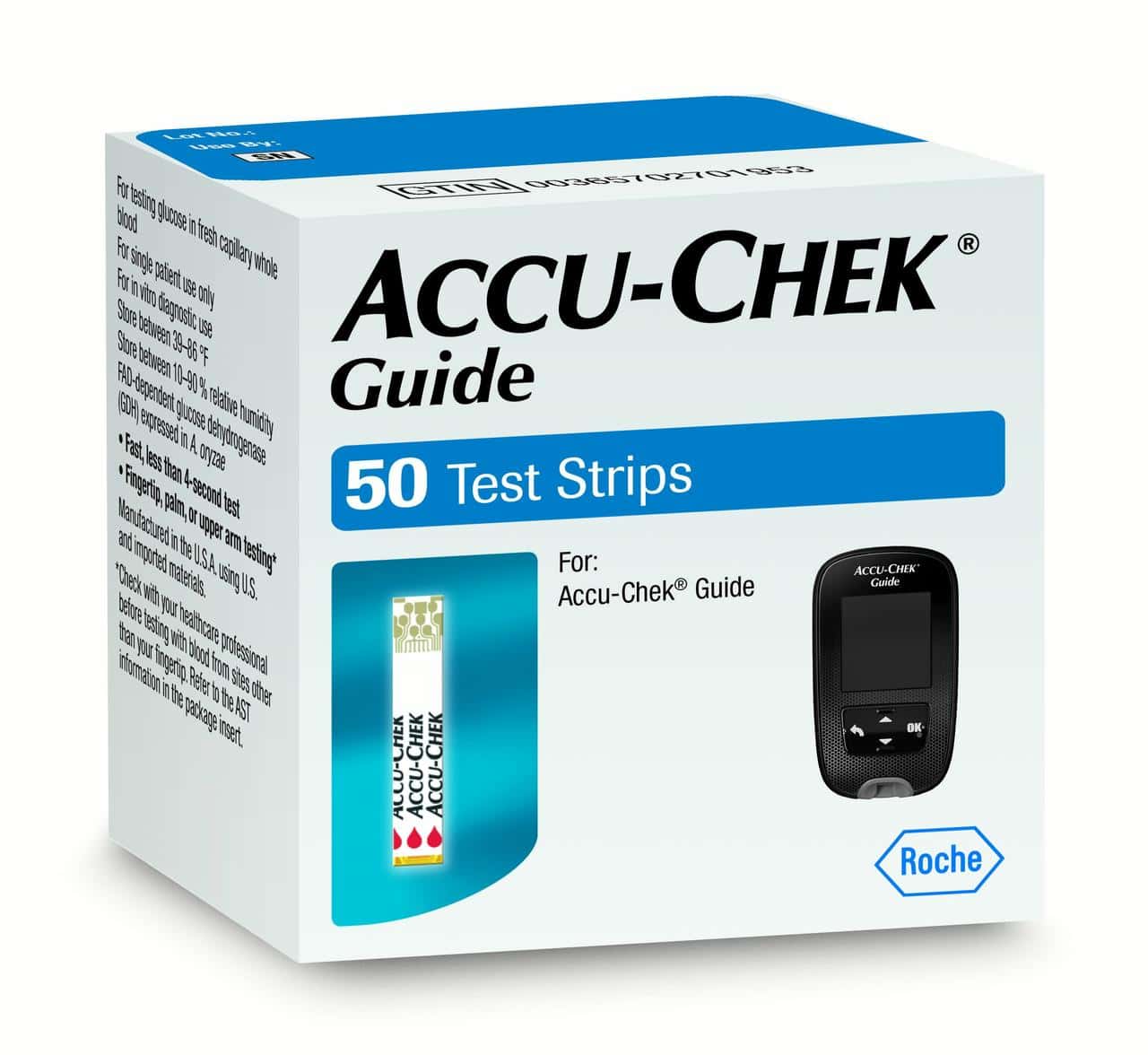 Accuchek Guide Test Strips, 50 Tests - Hibernia Medical